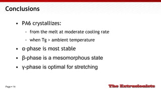 Polyamide crystallization structures | PPT