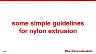 Polyamide extrusion | PPSX