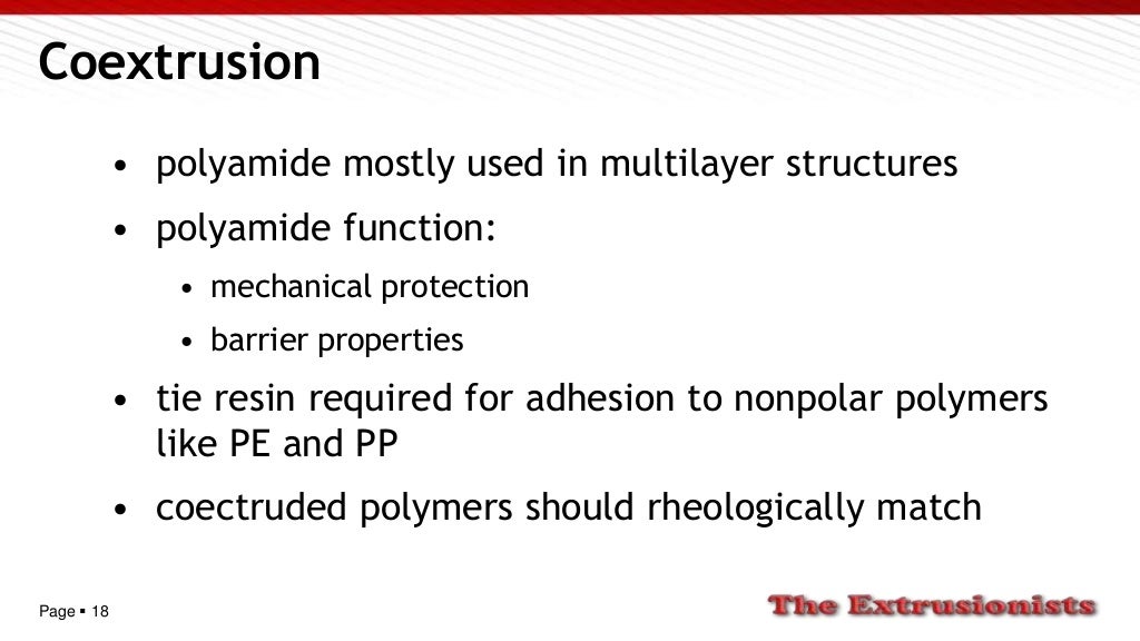 Polyamide extrusion