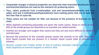 Polyamides polymer synthesis haion ajkkans | PPT