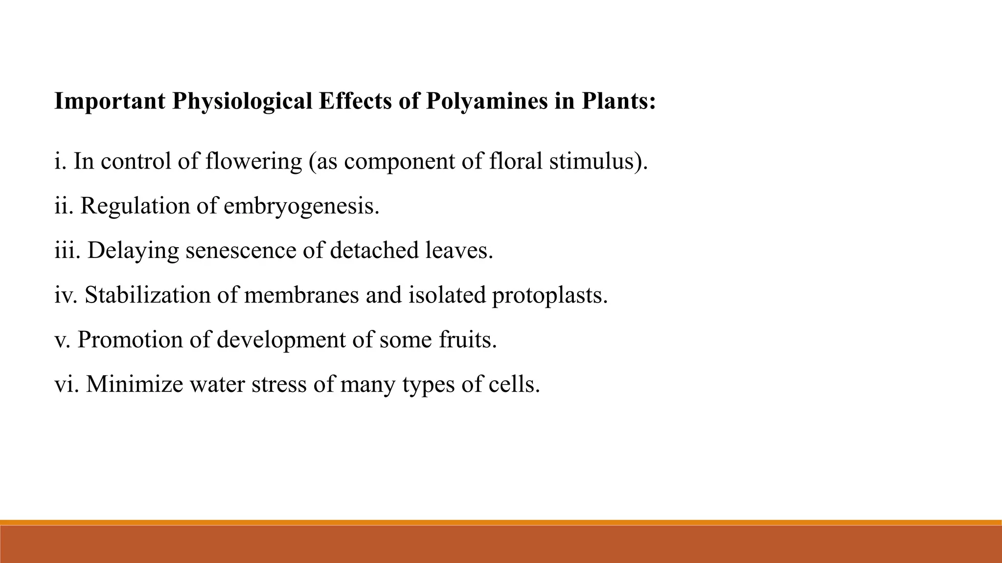 Polyamines in ameliorating stress | PPTX