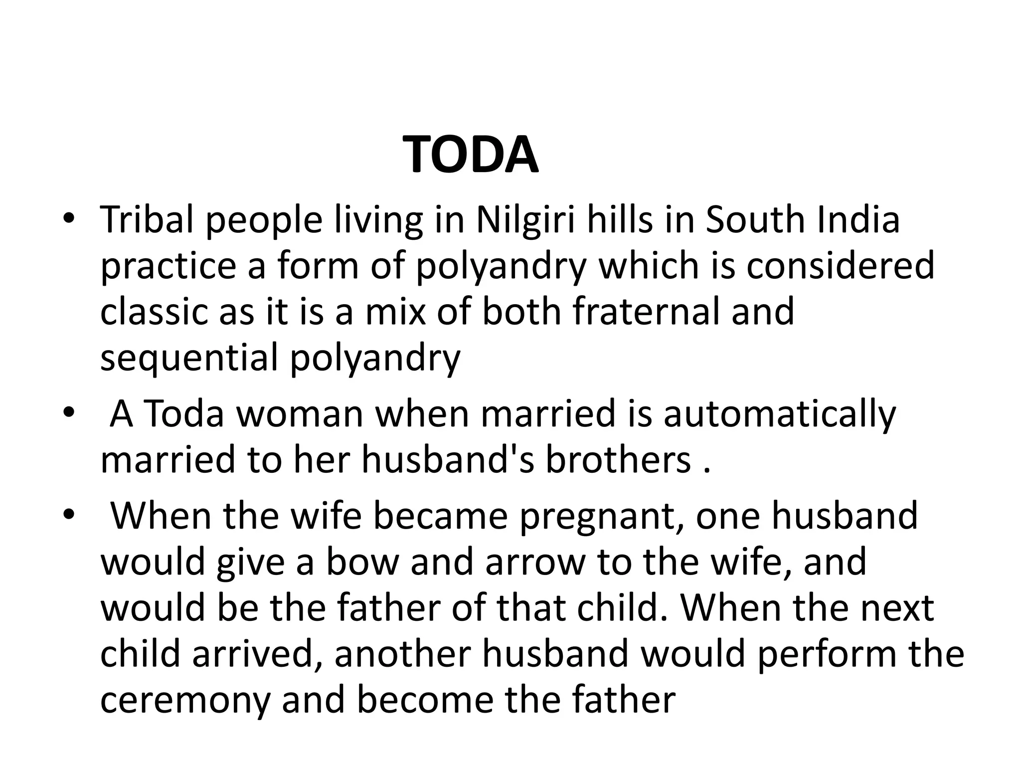 Polyandrous societies in india | PPTX