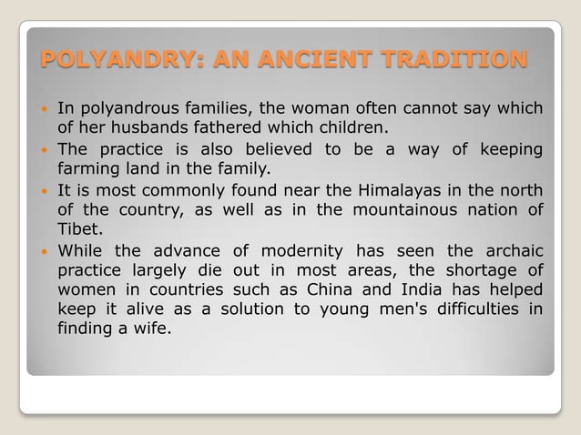 Polyandry | PPTX