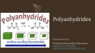 Polyanhydrides - database | PPT