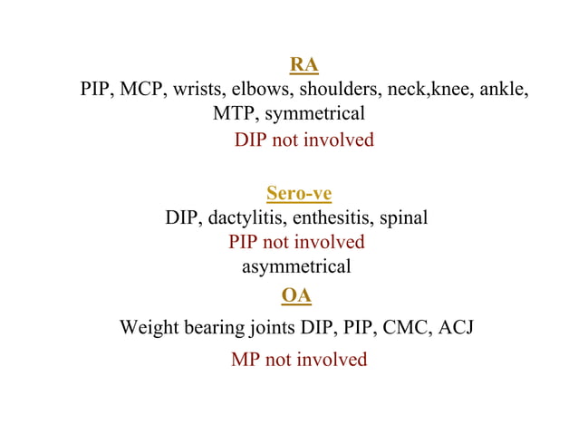 Polyarthritis (clinical approach) | PPTX | Bone and Joint Conditions ...