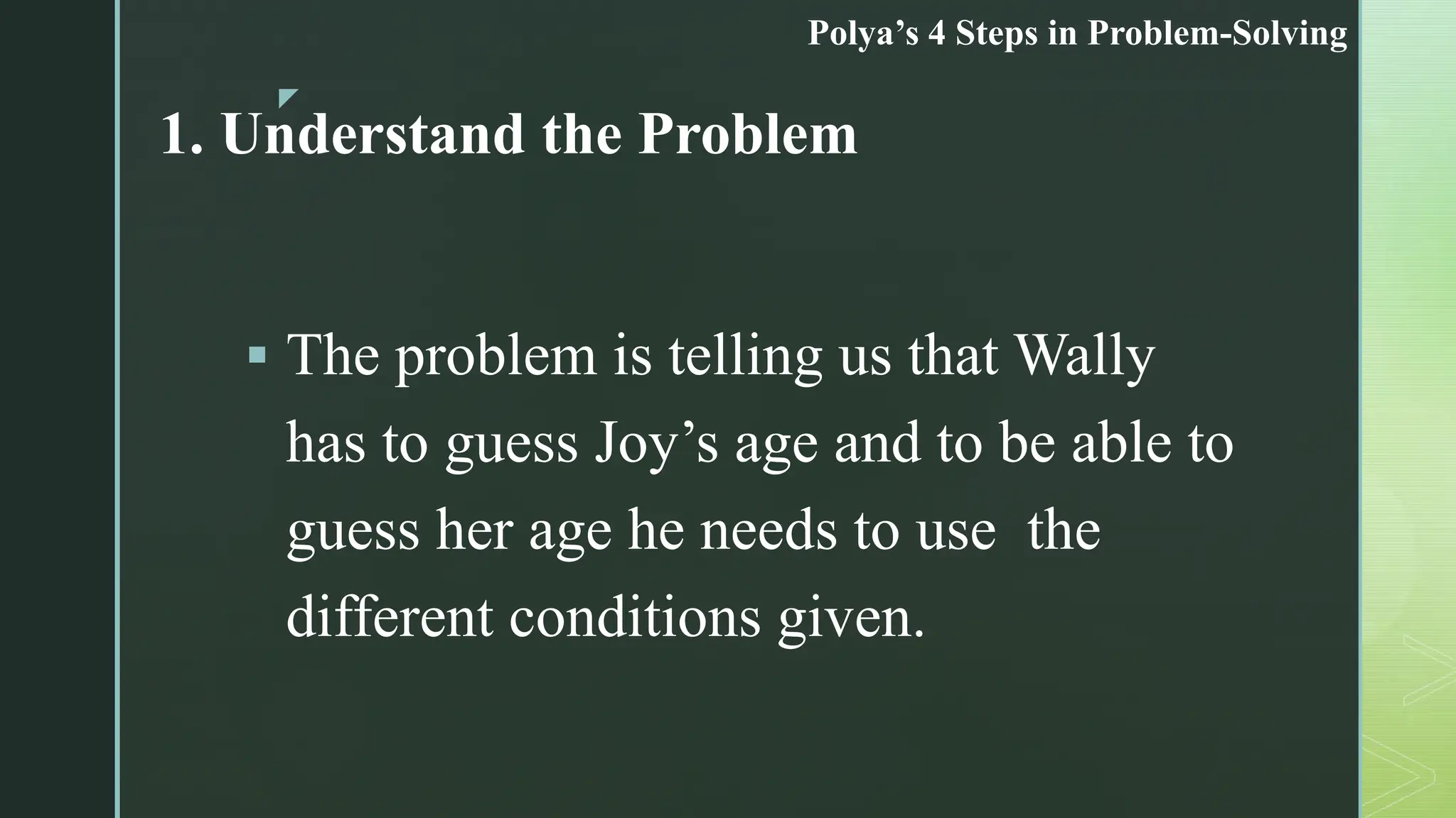 Polyas 4 Steps In Problem Solvingpptx 