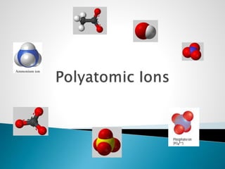 Polyatomic Ions - What is the difference between the two different ...