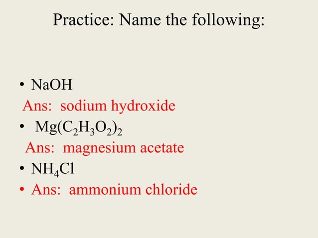 Polyatomic Ions - What is the difference between the two different ...