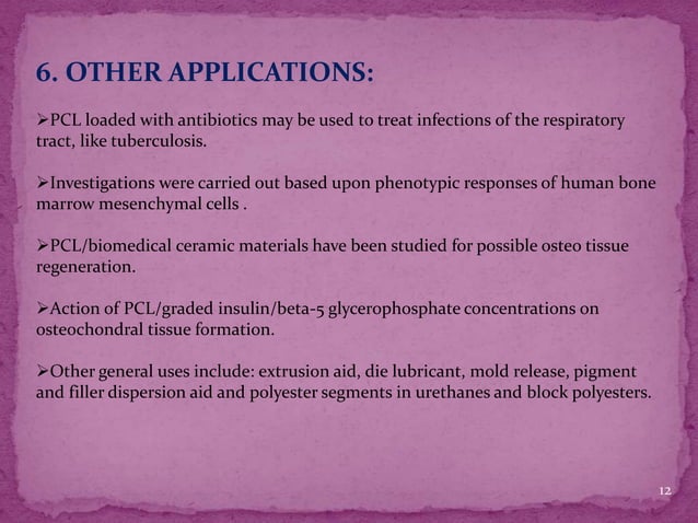 Polycaprolactone(PCL) | PPTX | Chemistry | Science