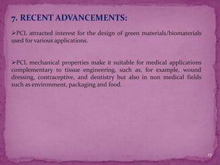 Polycaprolactone(PCL) | PPTX