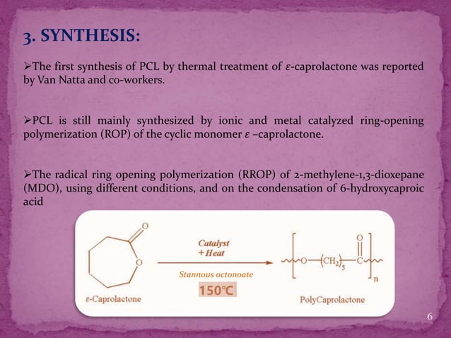 Polycaprolactone(PCL) | PPTX | Chemistry | Science