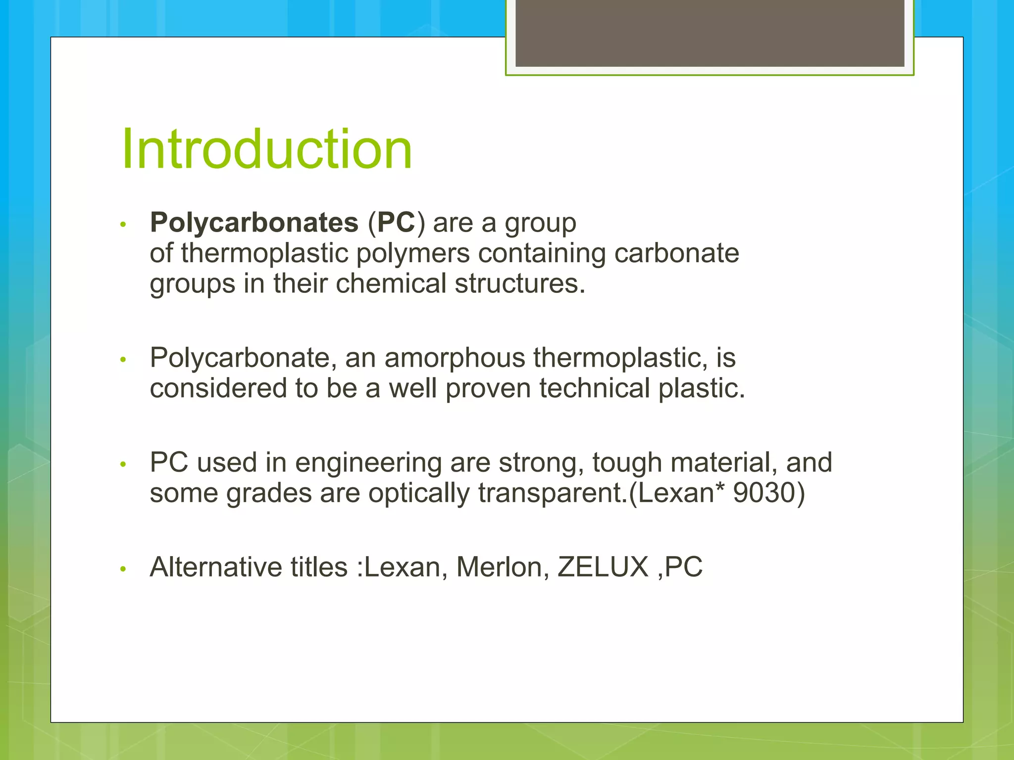 Polycarbonate | PPTX