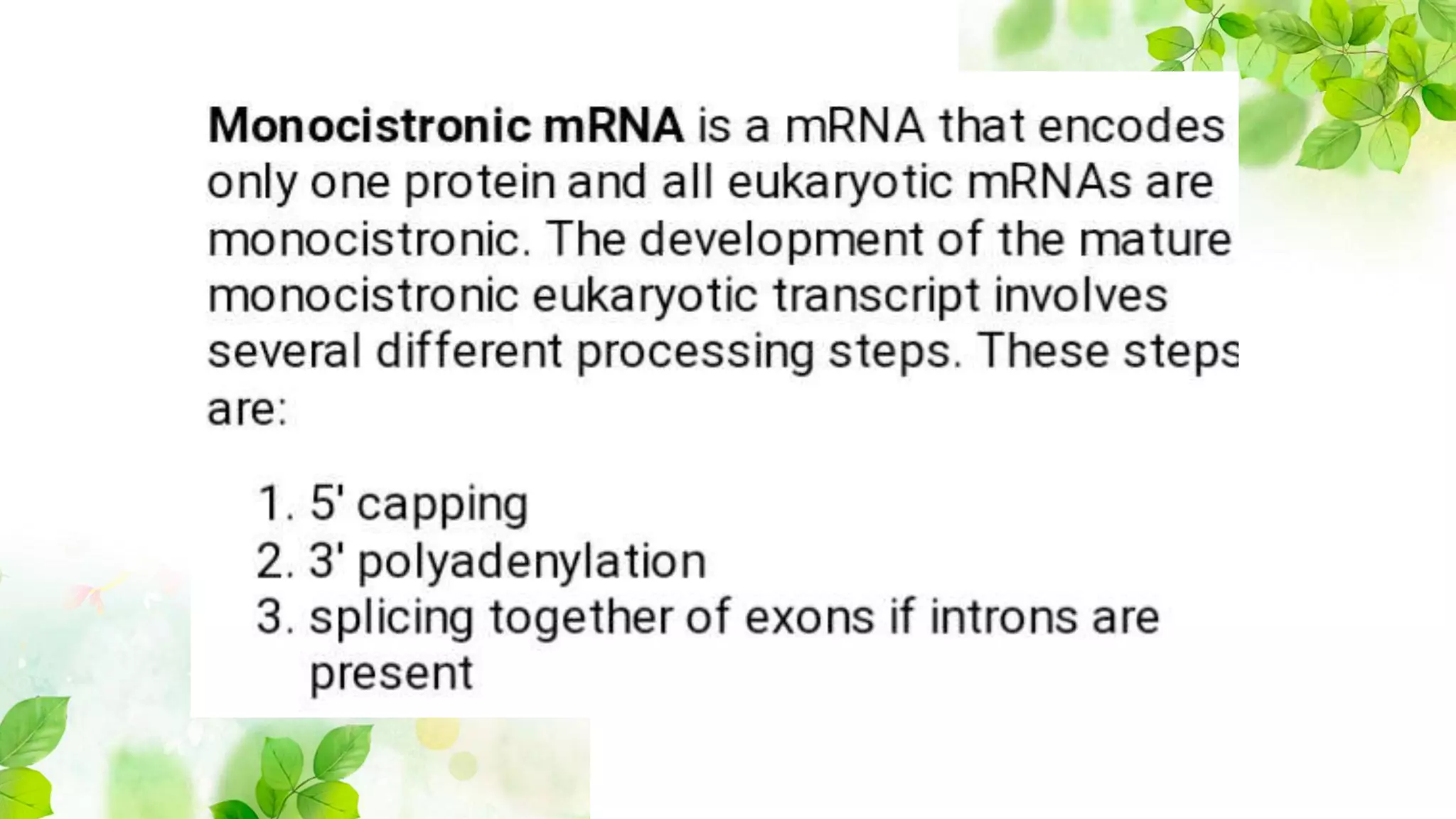 Polycistronic and monocistronic RNA | PPTX