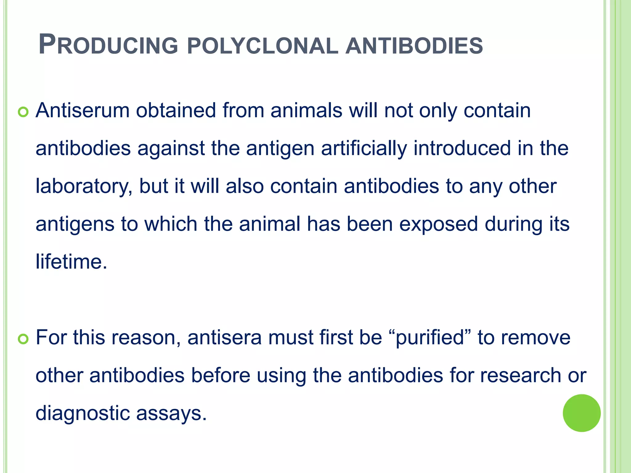Polyclonal and monoclonal antibody production | PPT