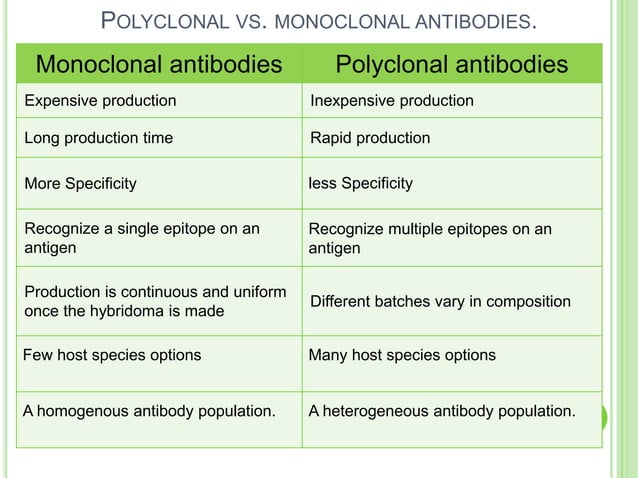 Polyclonal and monoclonal antibody production | PPT | Blood Disorders ...