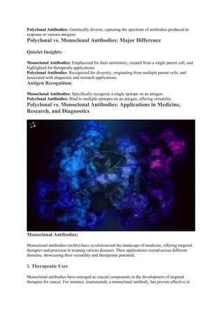 Polyclonal vs. monoclonal antibodies: Research, Medicine, and ...
