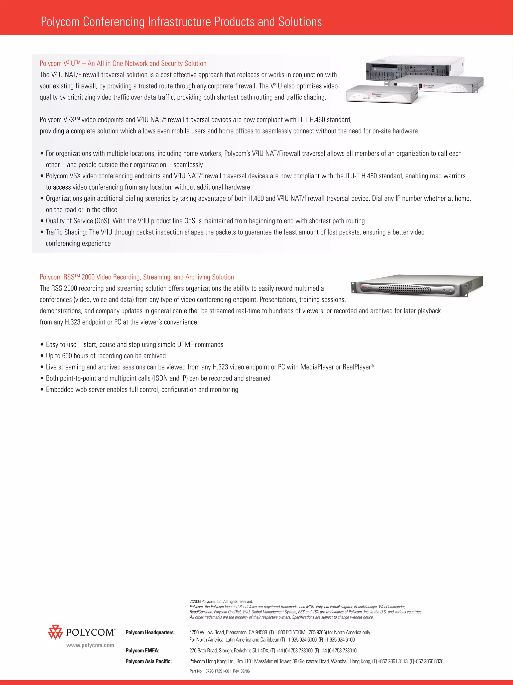 Polycom Audio and Video Conferencing Infrastructure Products ... | PDF