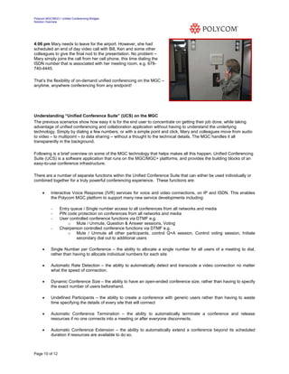Polycom MGC/MGC Unified Conferencing Bridges Solution Overview | PDF