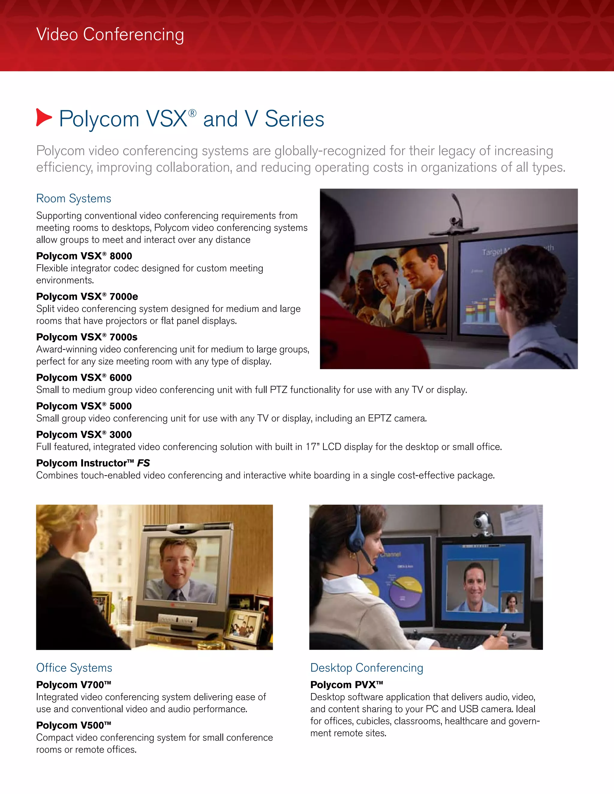 Polycom Video Conferencing Solutions Brochure | PDF | Web Conferencing | Computer Software and ...