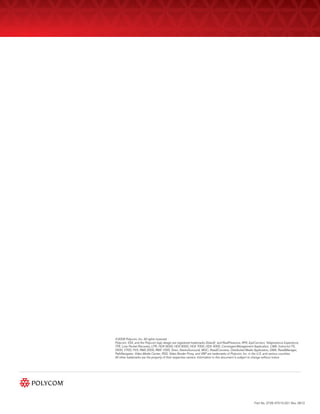 Polycom Video Conferencing Solutions Brochure | PDF