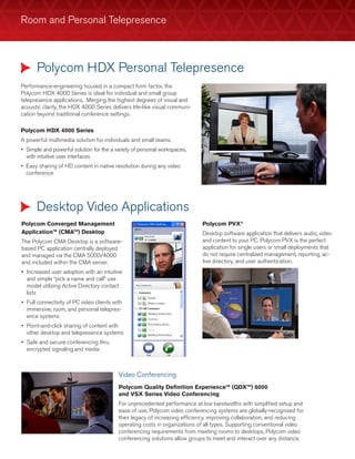 Polycom Video Conferencing Solutions: Integrating Visual ... | PDF