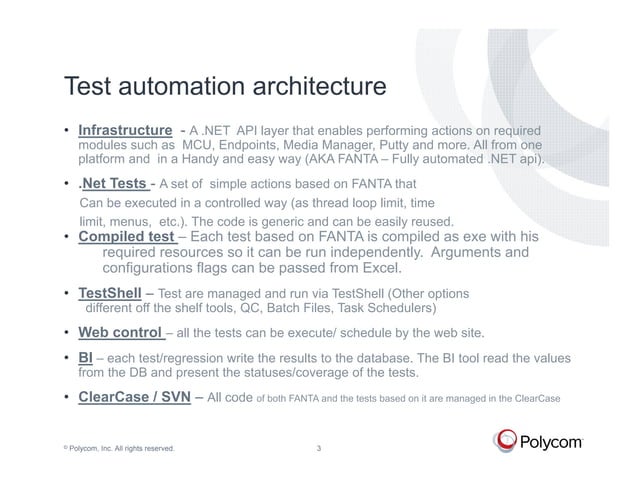 Polycom Automation Framework - Polycom | PDF | Computer Software and Applications | Computing
