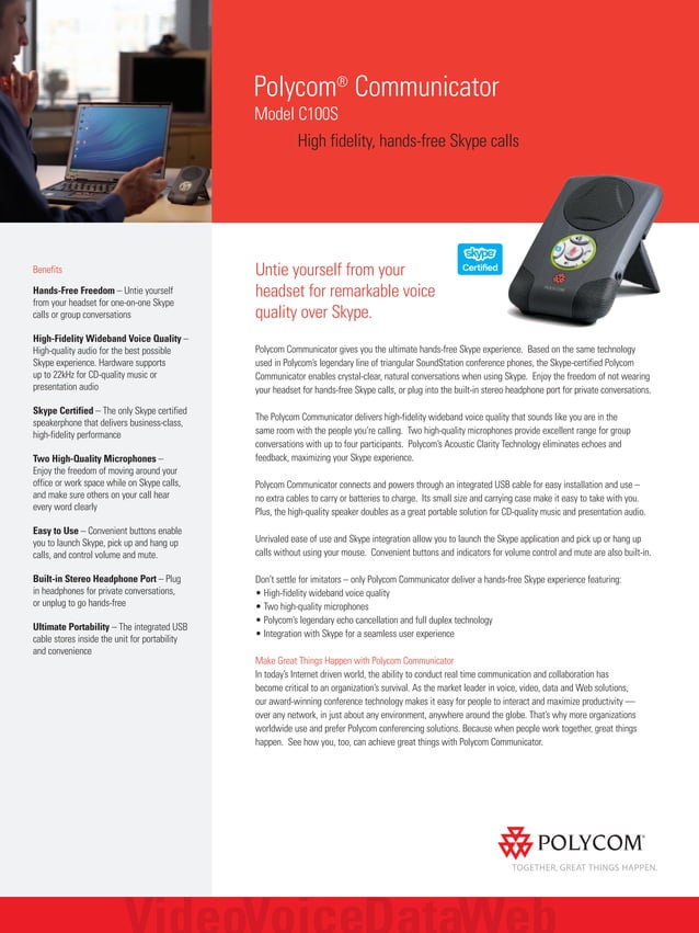 Polycom communicator data sheet | PDF