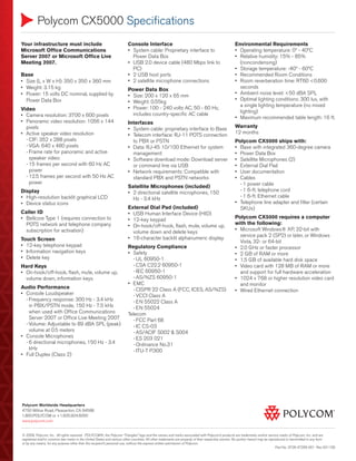 Polycom cx5000 data sheet | PDF