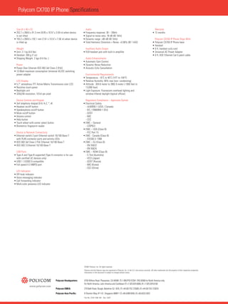 Polycom cx700 data sheet | PDF