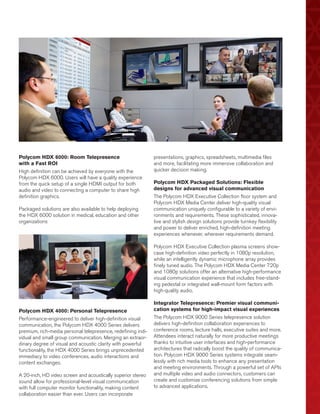 Polycom HDX Series Comparison | PDF
