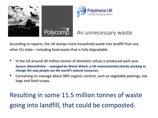Polycomp Compostable Starch Bags | PPT | Food & Drink