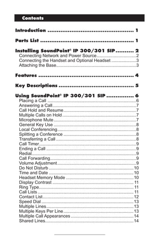 Polycom soundpoint ip300 user guide | PDF