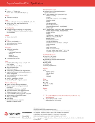 Polycom soundpoint ip301 data sheet | PDF