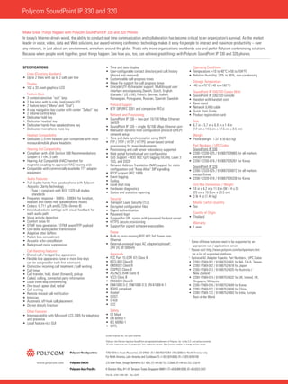 Polycom soundpoint ip320 ip330 data sheet | PDF