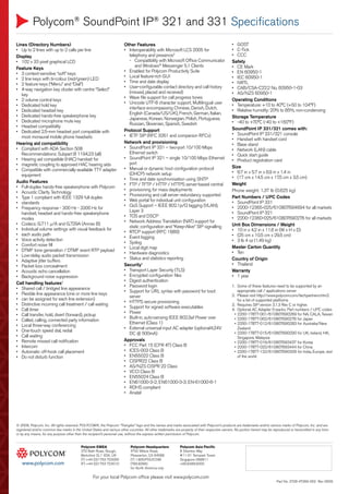 Polycom soundpoint ip321 ip331 data sheet | PDF