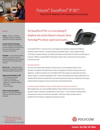 Polycom soundpoint ip501 data sheet | PDF