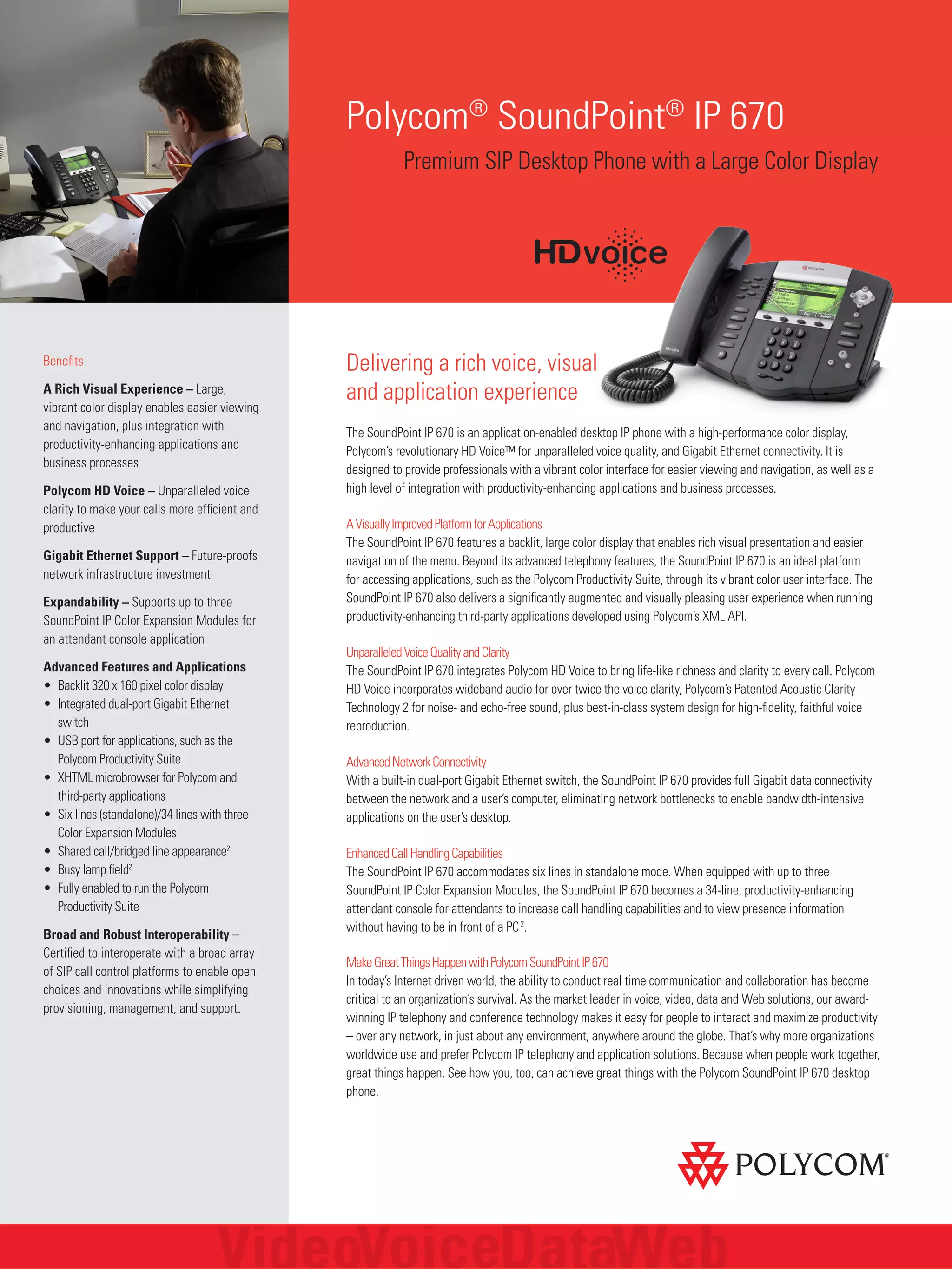 Polycom soundpoint ip670 data sheet | PDF