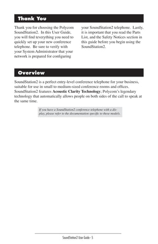 Polycom sound station 2 basic user guide | PDF