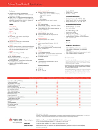 Polycom soundstation 2 data sheet | PDF