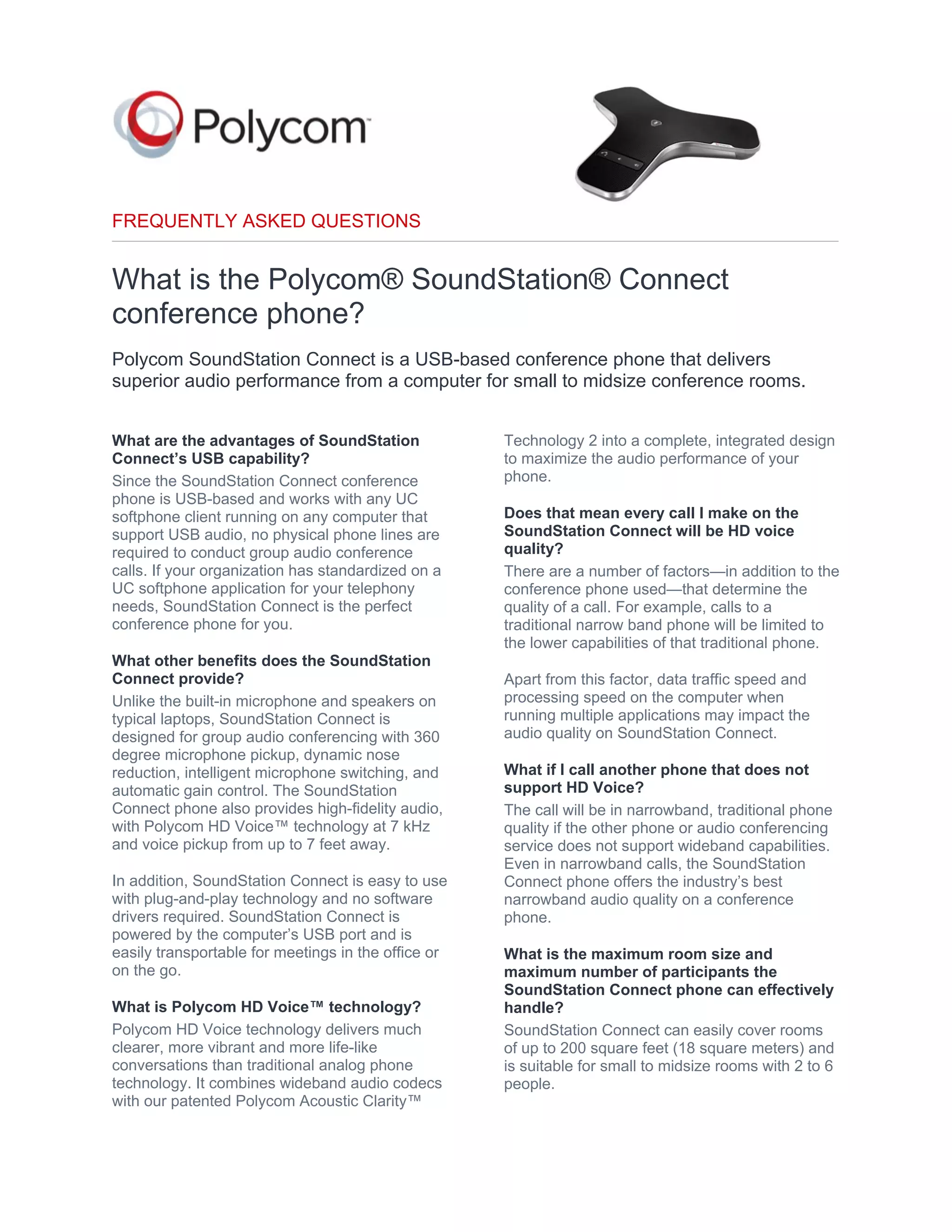 Polycom sound station connect faq | PDF | Digital Audio | Computer ...