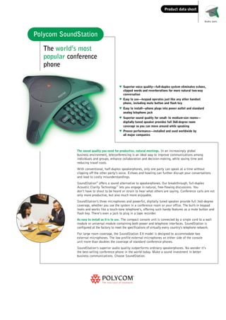 Polycom soundstation data sheet | PDF