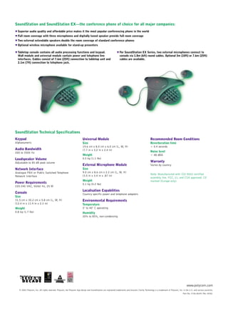 Polycom soundstation data sheet | PDF