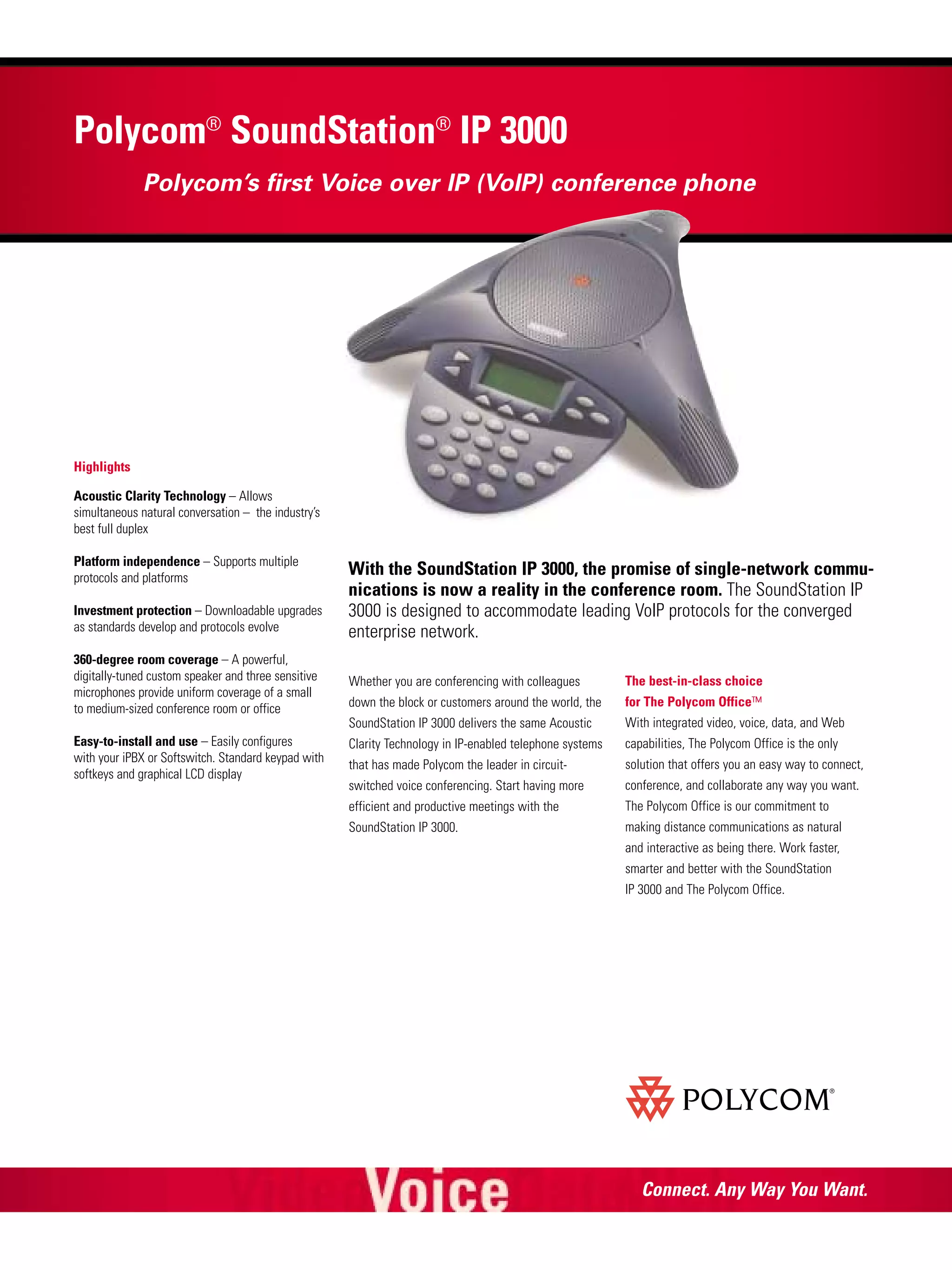 Polycom sound station ip3000 data sheet | PDF