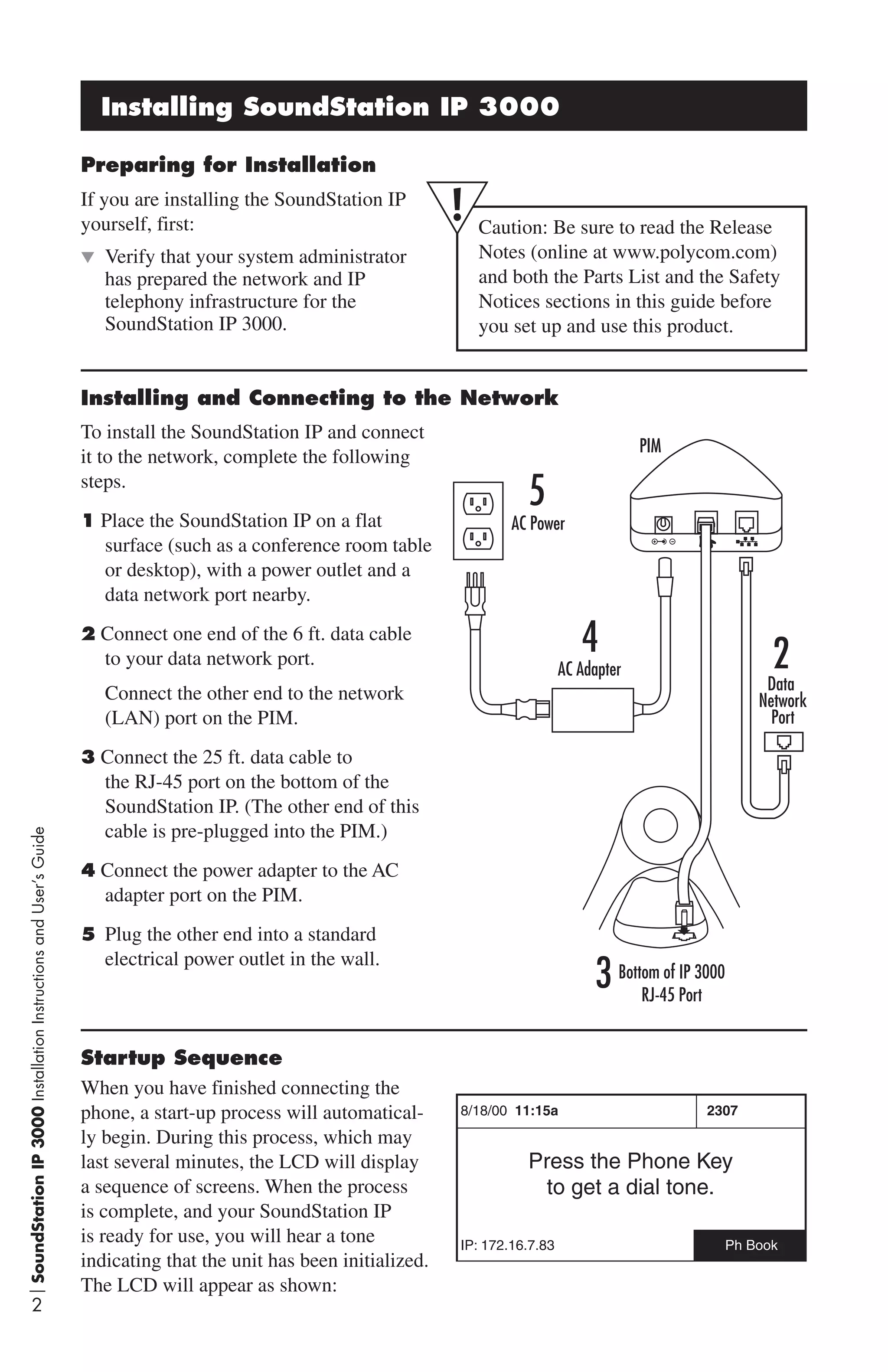Polycom sound station ip3000 user guide | PDF