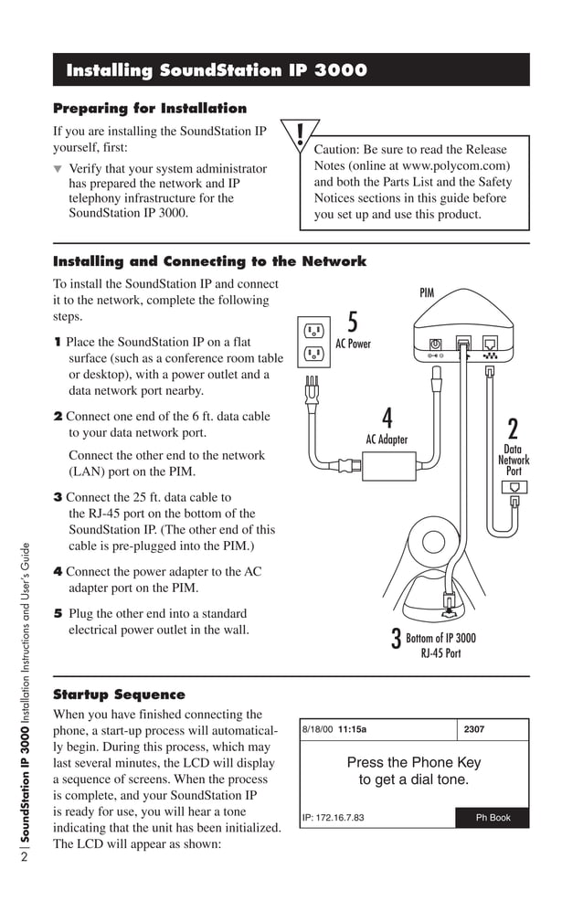 Polycom sound station ip3000 user guide | PDF