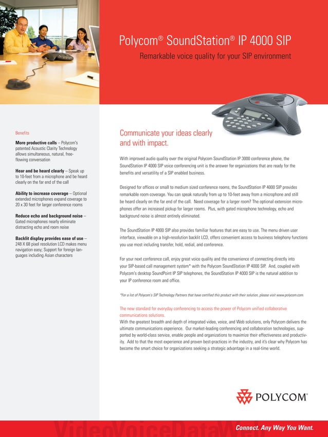 Polycom sound station ip4000 data sheet | PDF