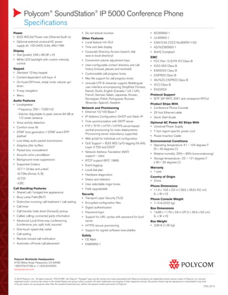 Polycom sound station ip5000 data sheet | PDF