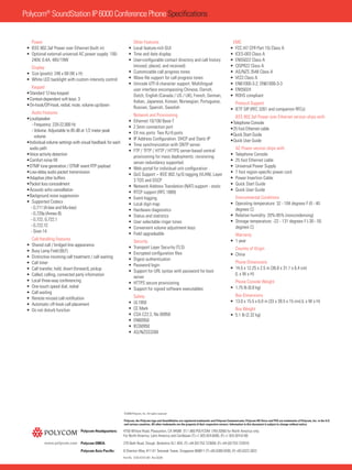 Polycom soundstation ip6000 sip data sheet | PDF