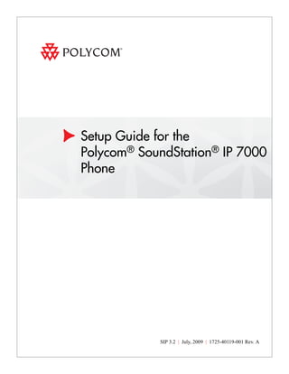 Polycom soundstation ip7000 set up guide | PDF
