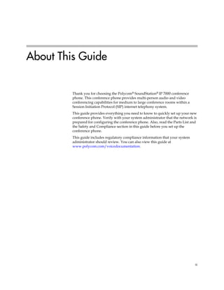 Polycom soundstation ip7000 set up guide | PDF